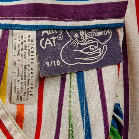 Betsey Johnson For Alley Cat Vintage Rainbow Striped Palazzo Pants