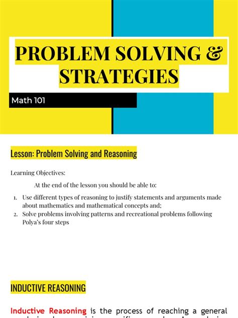 Problem Solving And Reasoning Pdf Inductive Reasoning Reason