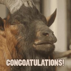Congratulations Funny Goat Overbite 