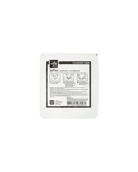 Ioplex Iodophor Foam Dressing With Iodine 2 X 2 Pad Sun Medical
