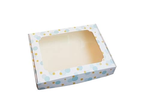 Коробка для пряников Шарики 3шт (15*20*3)см Голубые (ID#911478453 ...