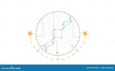 Architecture Site Analysis Symbol Icon Element Drawing Graphic Flat