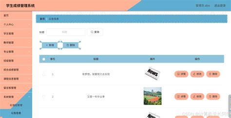 基于springbootvue学生成绩管理系统 Csdn博客