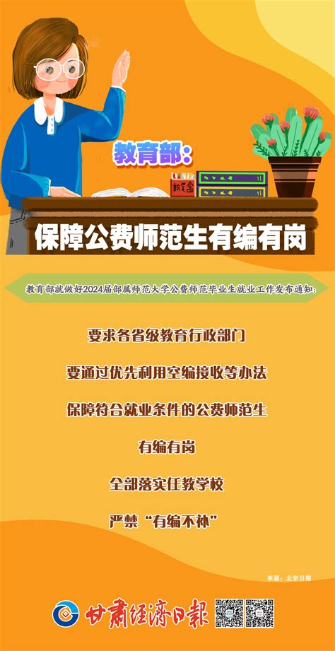 海报教育部：保障公费师范生有编有岗甘肃经济日报—甘肃经济网