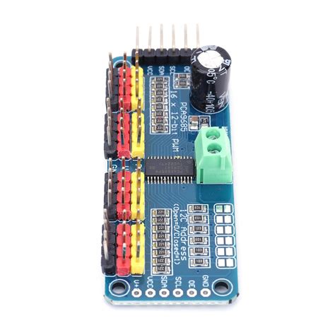 Pca Pwm Servo Driver Board Iic Interface Channel Bit Pwm Servo Motor Shield Driver For