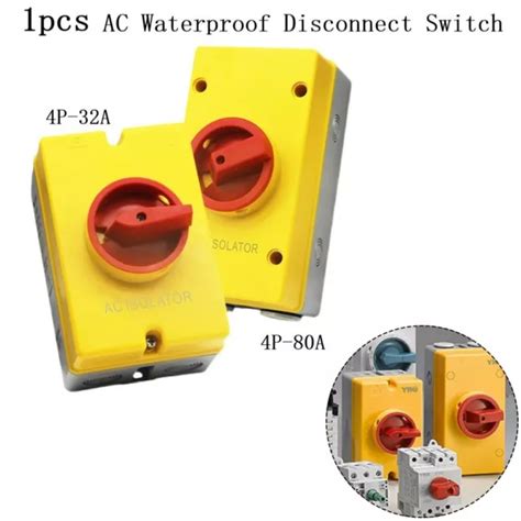 High Quality Solar Panel Disconnect Switch Ip66 Waterproof Dc 690v 32a 80a 59 74 Picclick Au