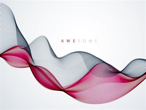 Premium Vector Dynamic Particles Sound Wave Flowing Dotted Curves Vector Abstract Background