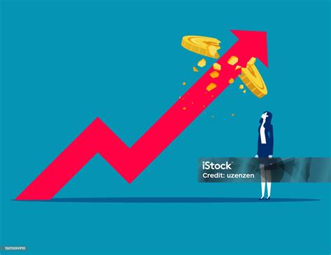 디플레이션과 인플레이션 위기에 대한 투자 손실 사업 감가상각 벡터 일러스트레이션 인플레이션에 대한 스톡 벡터 아트 및 기타