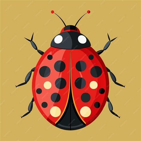 A Ladybug With Black Dots And A Red Ladybug On The Front Premium Ai Generated Vector