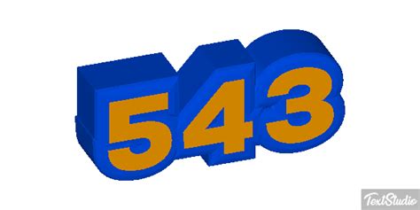 543 number animated logo designs