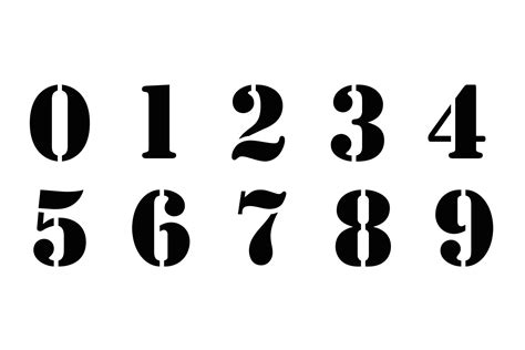 Трафареты цифр для вырезания 130 картинок