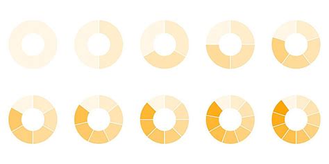 segment circle graph icon set 1 10 segments data graph vector segments
