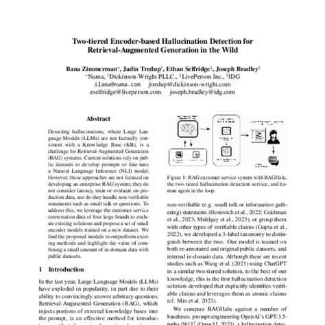 Two Tiered Encoder Based Hallucination Detection For Retrieval Augmented Generation In The Wild