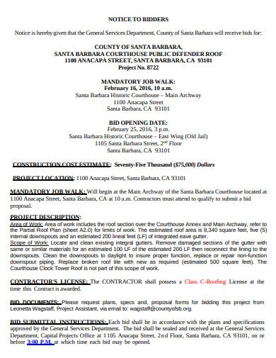 8 Construction Bid Examples To Download