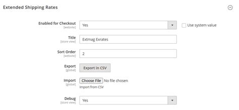 Extended Shipping Rates Pro For Magento® 2x