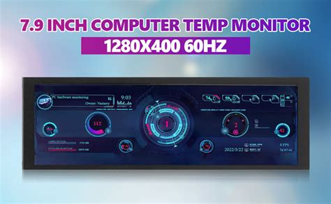 Amazon Com 7 9in Computer Temp Monitor PC Temperature Display For Linux Windows PC Sensor