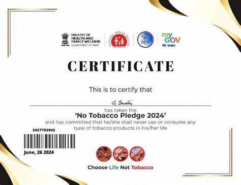 Surthi G On Linkedin Notobacco Nssvolunteer Communityservice Bharatportal
