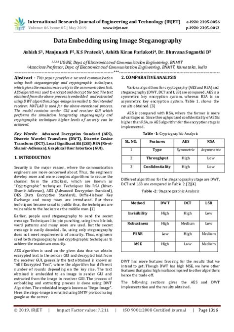pdf irjet data embedding using image steganography irjet journal