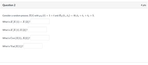 Solved Consider a random process X t with μX t t and Chegg com