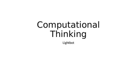 Computational Thinking 10x Lessons End Of Unit Assessment Key Stage 3 Teaching Resources