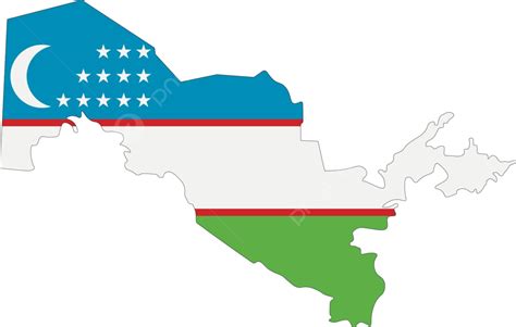 Map Of Uzbekistan Flag Background Isolated Design Vector Background