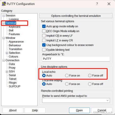 【putty】串口连接时重复显示，输入1个字符，窗口却显示2个 putty ttl显示的窗口能输入码 csdn博客