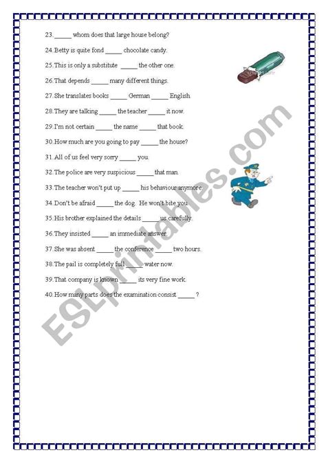 Preposition Worksheet Esl Worksheet By Lotas