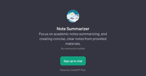 Note Summarizer Gpt Ai Tool For Note Summaries