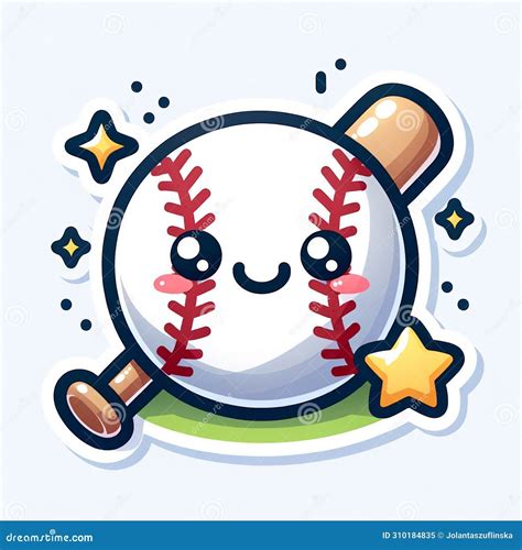 Baseball Sticker Art Perfect Clip Art Baseball Kawaii Cute