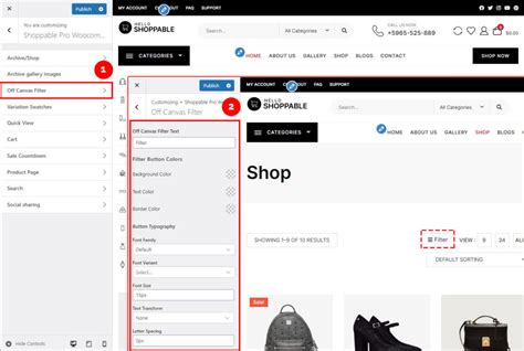 How To Setup Off Canvas Filter Bosa Themes