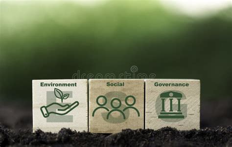Esg Or Environment Social Governance Icon For Decrease Carbon Dioxide