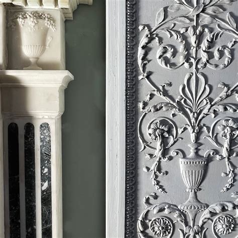 A Magnificent Set Of Four English Pine And Composition Neo Classical Pilasters Lassco