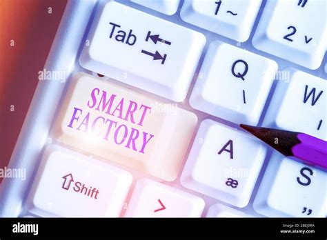 Handwriting Text Writing Smart Factory Conceptual Photo A Highly Digitized And Connected