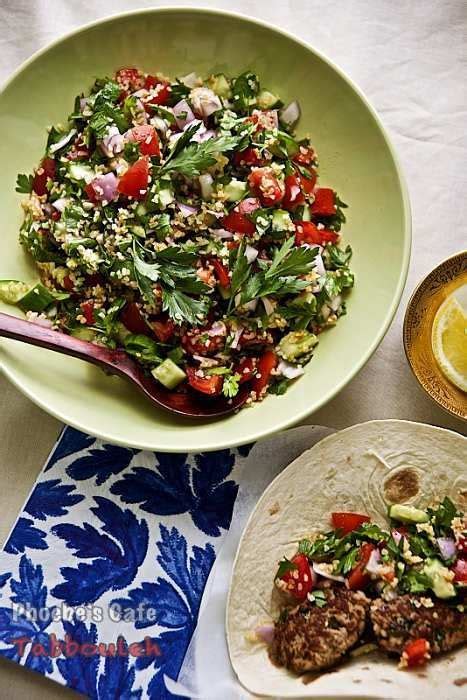 타불레 샐러드 만들기 중동 건강 샐러드 Phoebes Cafe 요리법 요리 샐러드 음식