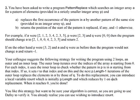 Solved 2 You Have Been Asked To Write A Program