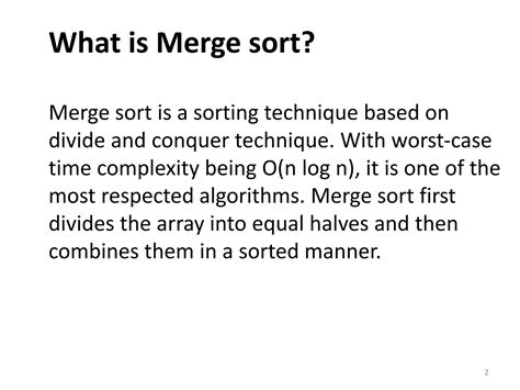 Merge Sort Ppt