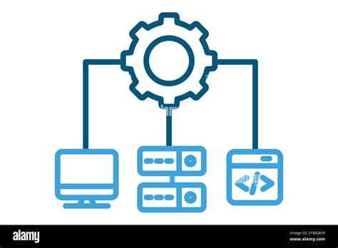 It Infrastructure Icon Line Icon Style Icon Related To Technology It Architecture Elements