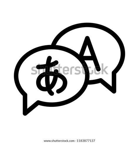 Language Outline Icon Vector Stock Vector Royalty Free 1183877137 Shutterstock