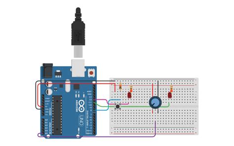 Circuit Design Digital Analog Input Tinkercad
