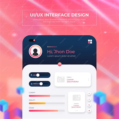 Premium Vector Gradient Ui Ux Design Illustration