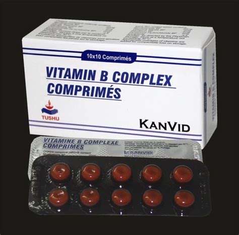 Kanvid Vitamin B Complex Comprimes Tabletsbrown Round Shaped Dosage