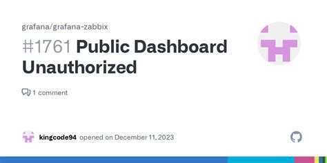 Public Dashboard Unauthorized · Issue 1761 · Grafanagrafana Zabbix · Github