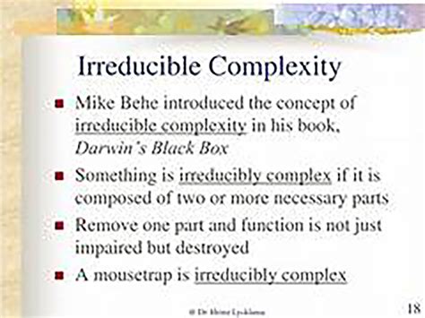 Irreducible And Specified Complexity