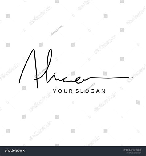 Alice Name Signature Logo Vector Design Stock Vector Royalty Free 2478670285 Shutterstock