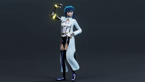 Anime Girl Rigged 3d Model Turbosquid 2127315