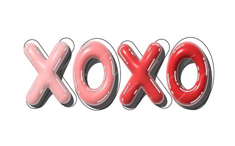 Premium Vector 3d Vector Illustration Of Xoxo For Valentines Day In
