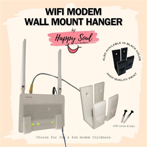 Wall Mount Wifi Modem Routers Mount Hanger Universal Converge Pldt Smart Globe Etc Shopee