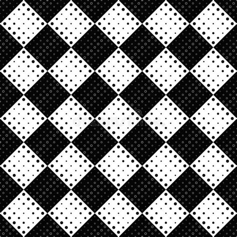Geometrical Seamless Black And White Circle Pattern Background Design Stock Vector