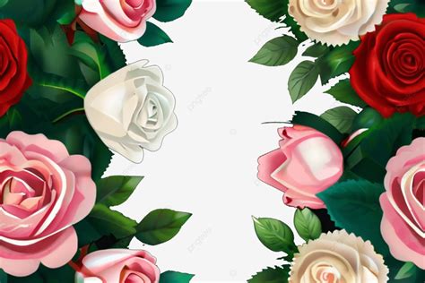 빨간색 분홍색과 흰색 장미 꽃으로 원활한 꽃 화환 장미 붉은 장미 하얀 장미 Png 일러스트 및 이미지 에 대한 무료 다운로드 Pngtree