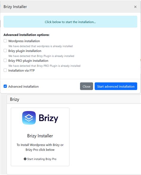 adding brizy to already existing services and configuring a sample